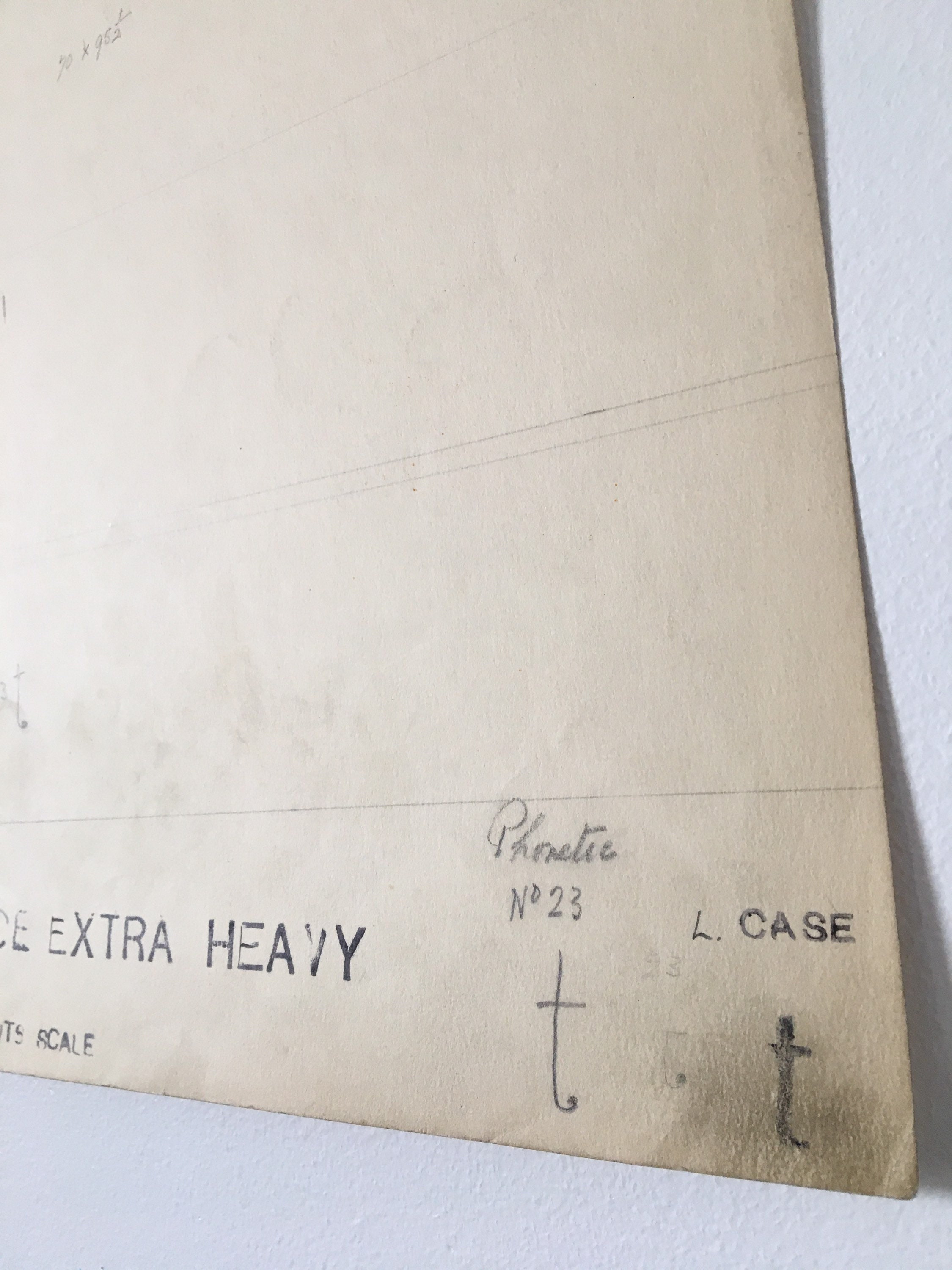 An Original Linotype Master Drawing Salvaged From the Linotype Foundry ...