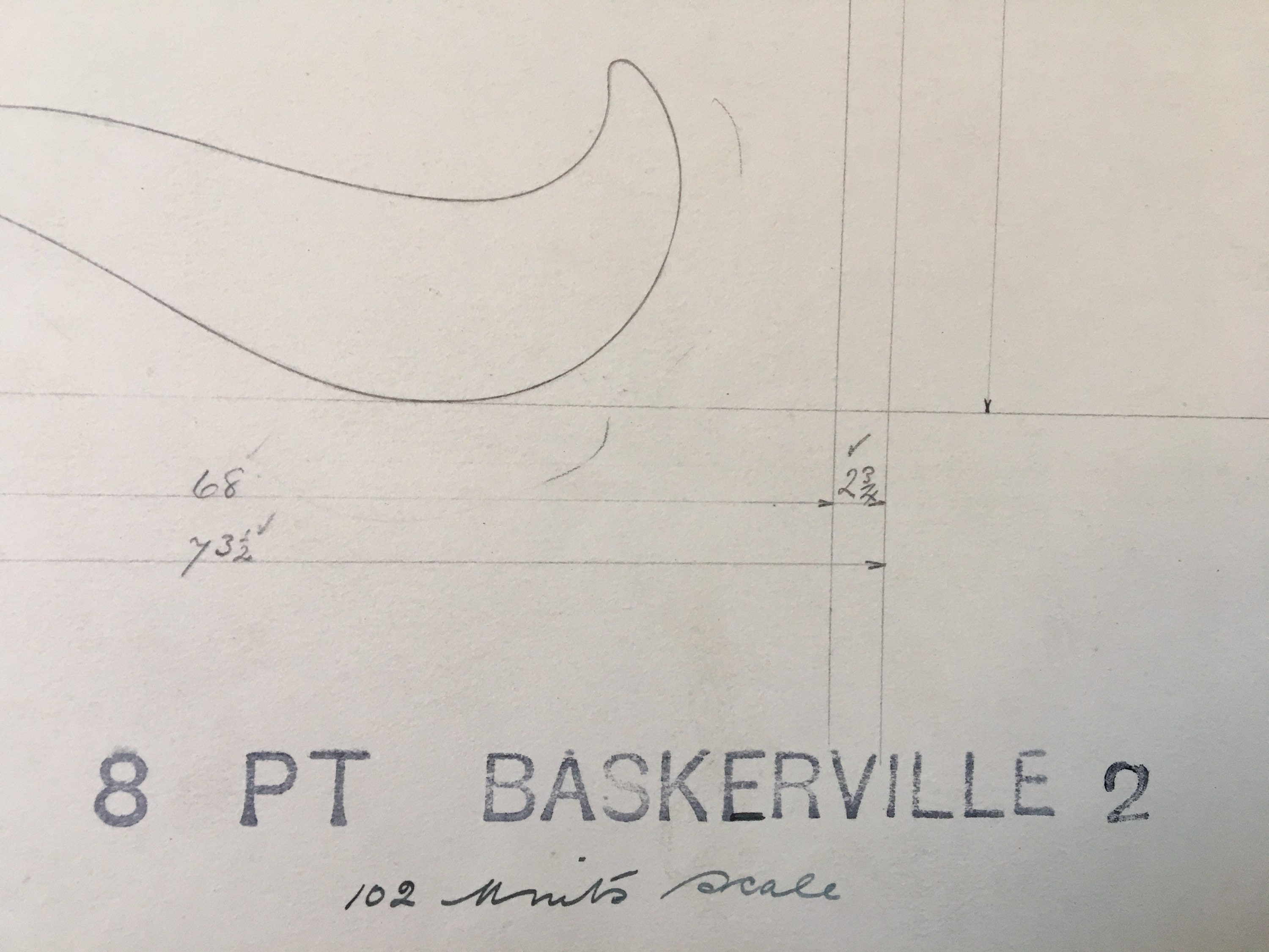 An Original Linotype Master Drawing Salvaged From the Linotype Foundry ...