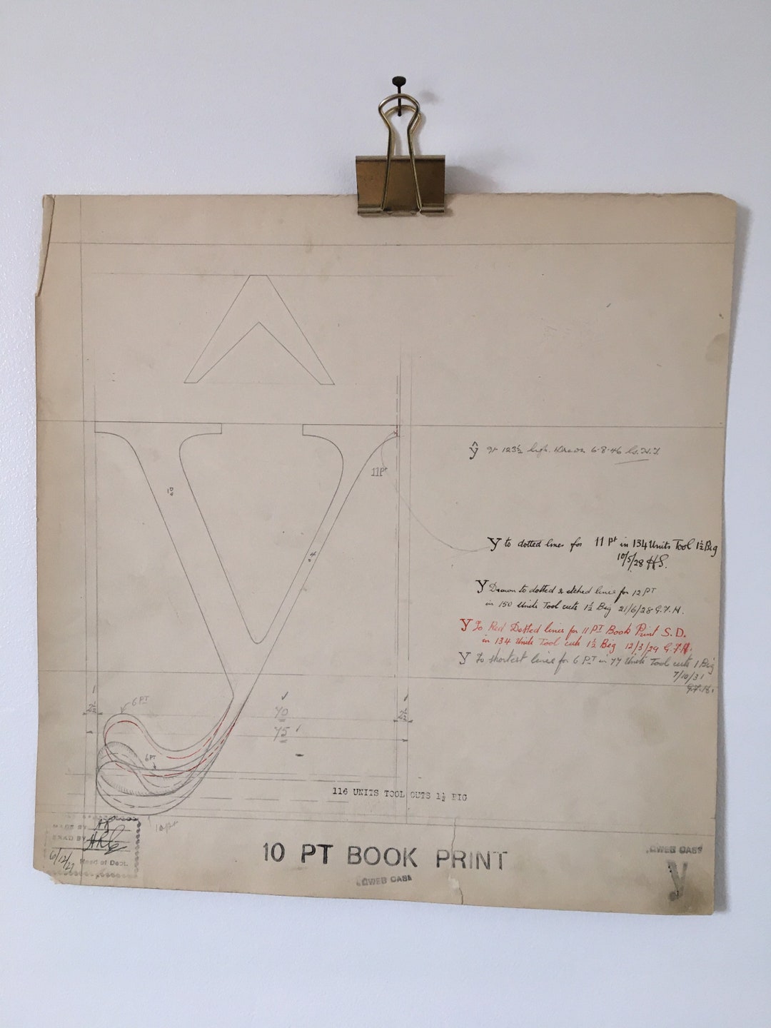 An Original Linotype Master Drawing Salvaged From the Linotype Foundry ...