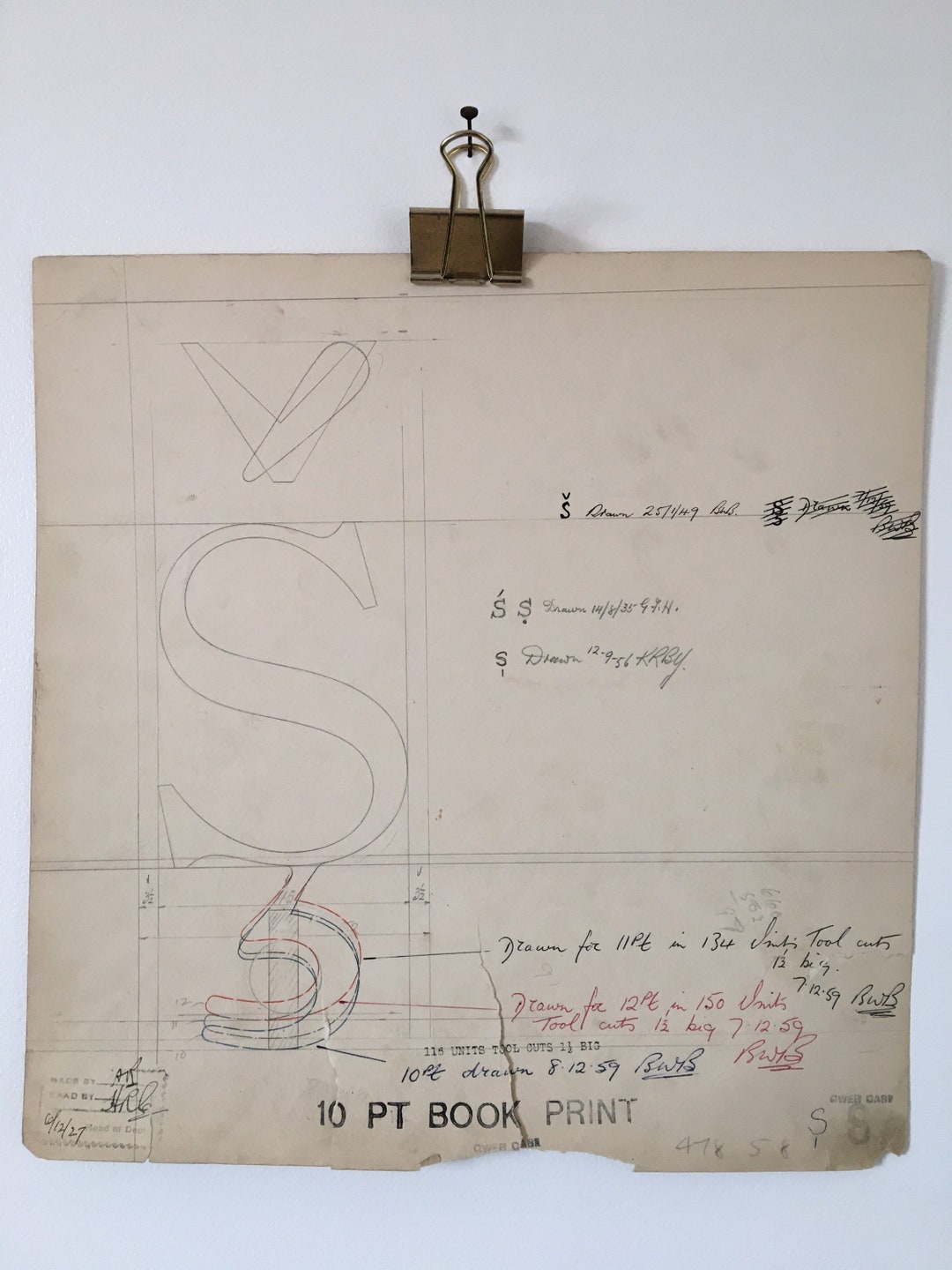 An Original Linotype Master Drawing Salvaged From the Linotype Foundry ...
