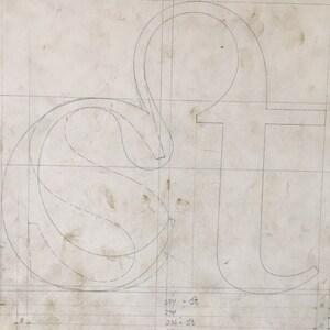 An Original Linotype Master Drawing Salvaged From the Linotype Foundry ...