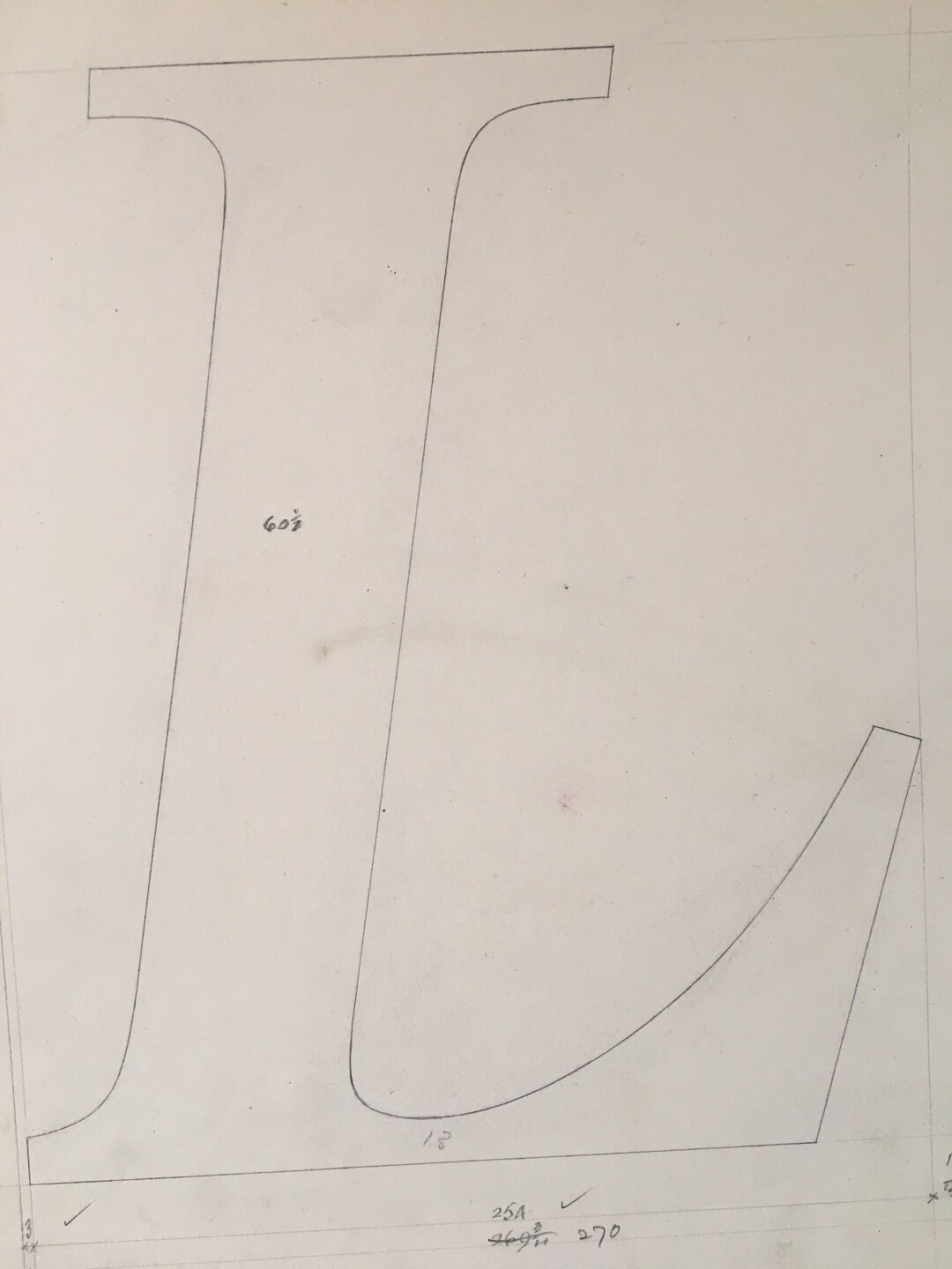 An Original Linotype Master Drawing Salvaged From the Linotype Foundry ...