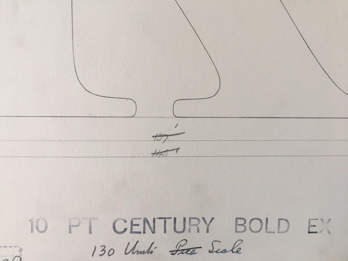 An Original Linotype Master Drawing Salvaged From the Linotype Foundry ...