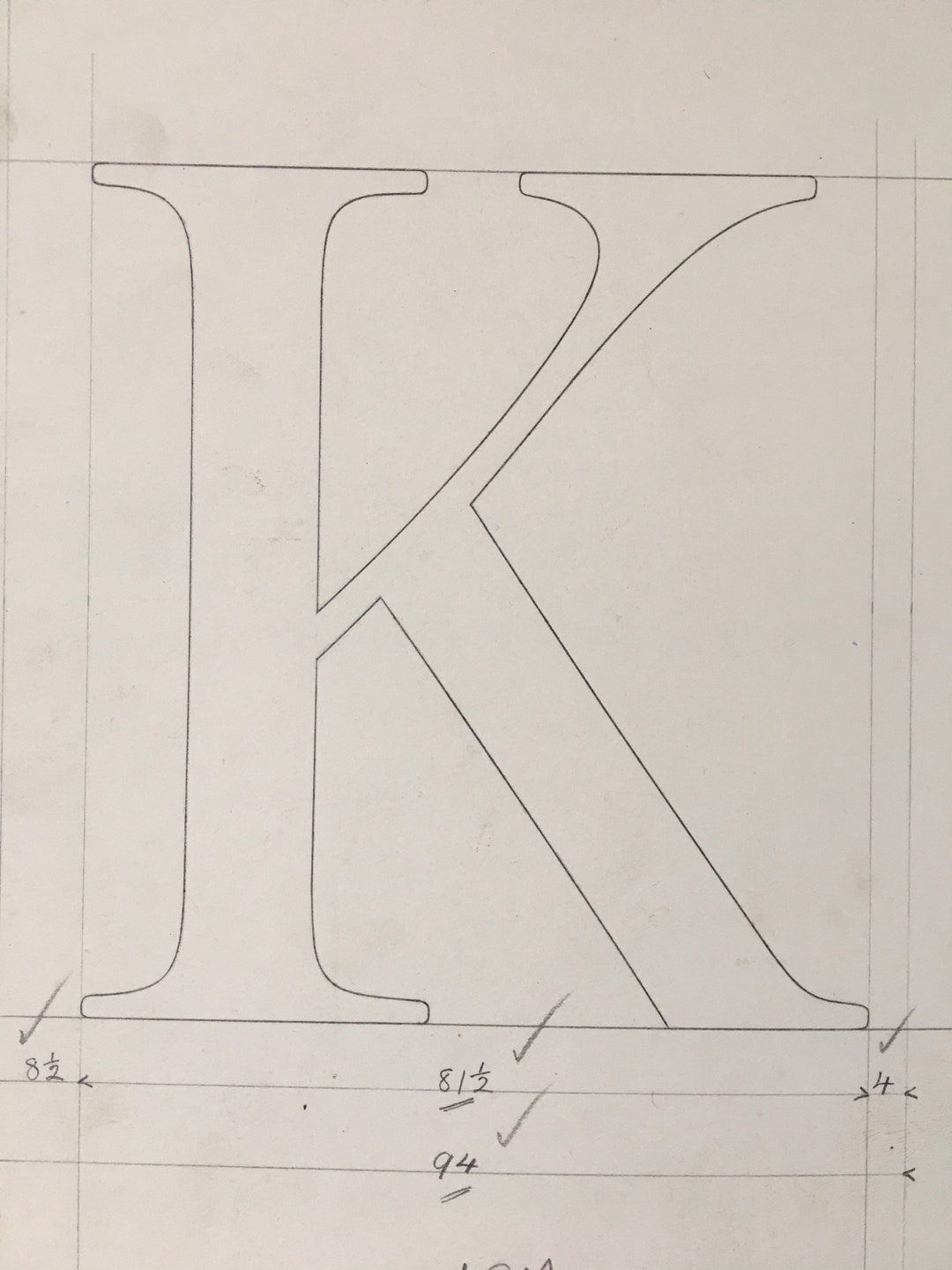 An Original Linotype Master Drawing Salvaged From the Linotype Foundry ...