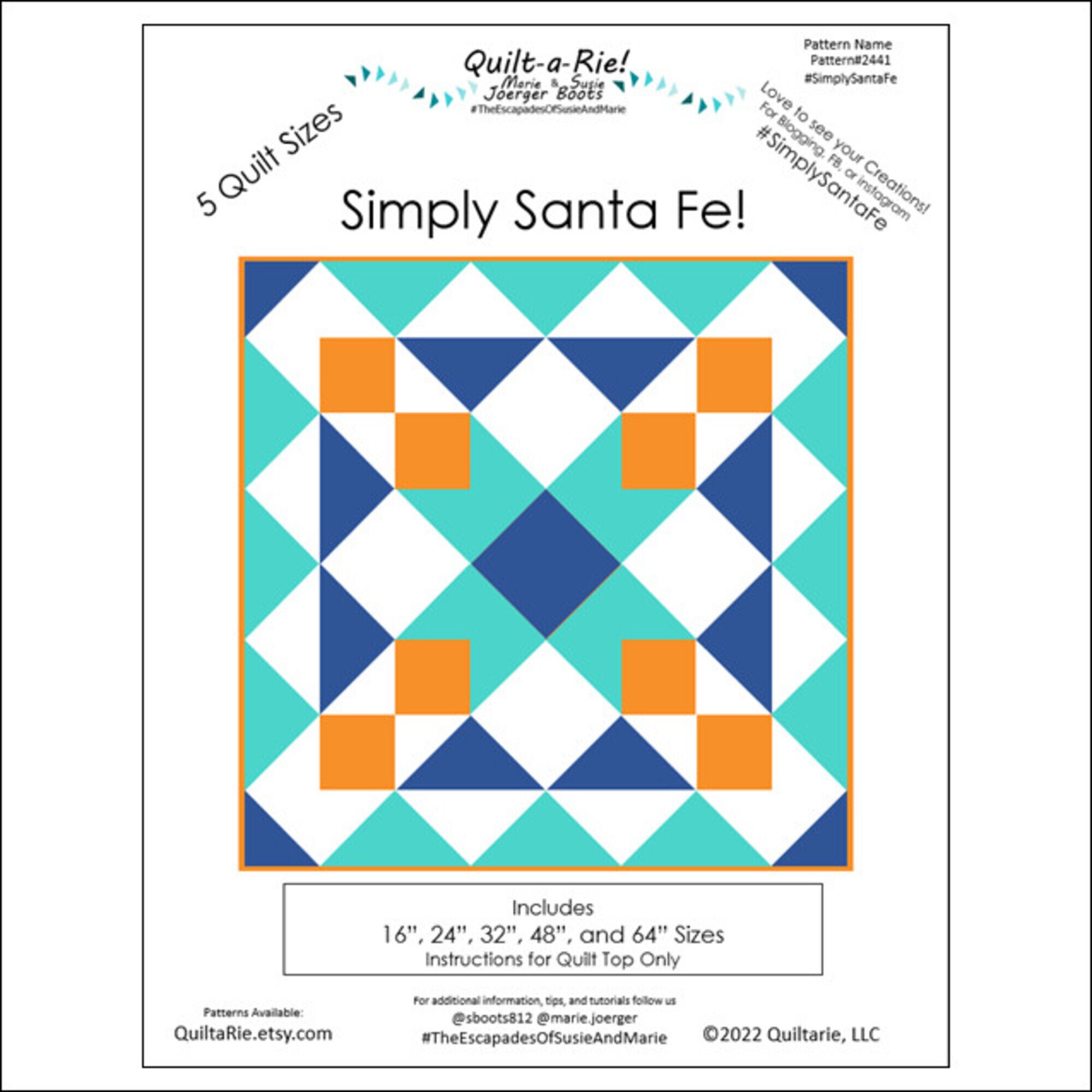Simply Santa Fe Quilt Pattern 5 Sizes - Etsy