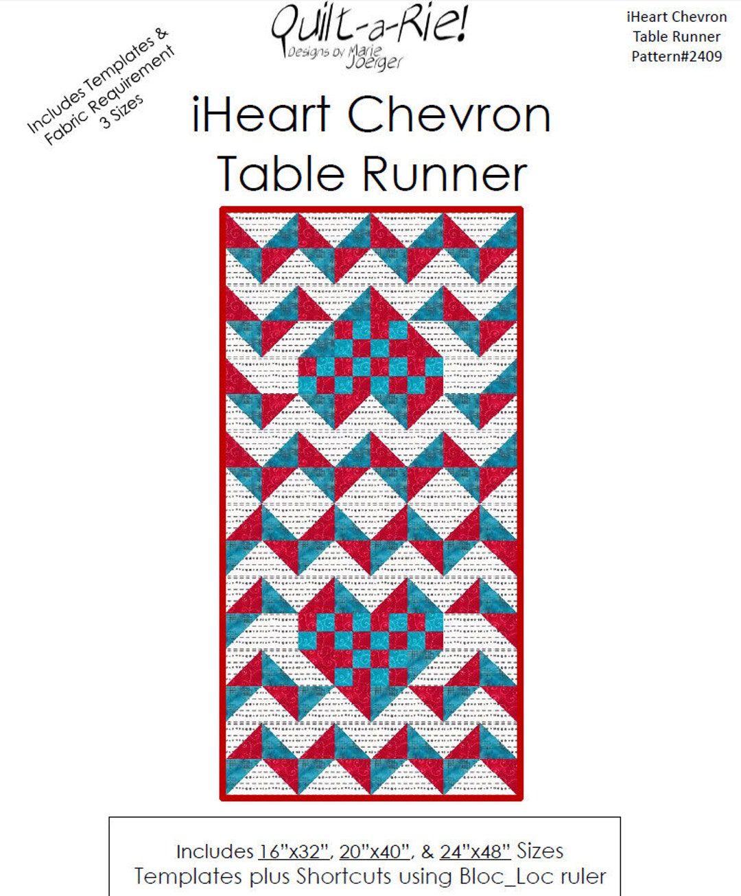 Iheart Chevron Table Runner 3-sizes Valentine - Etsy