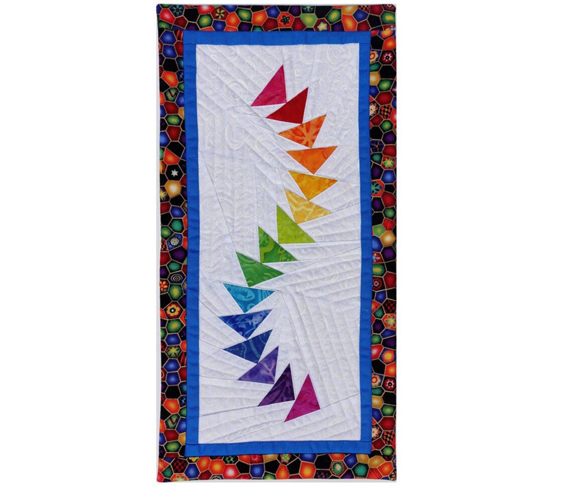 Rainbow Bright Flying Geese Wall Hanging PDF Quilt Pattern - Etsy