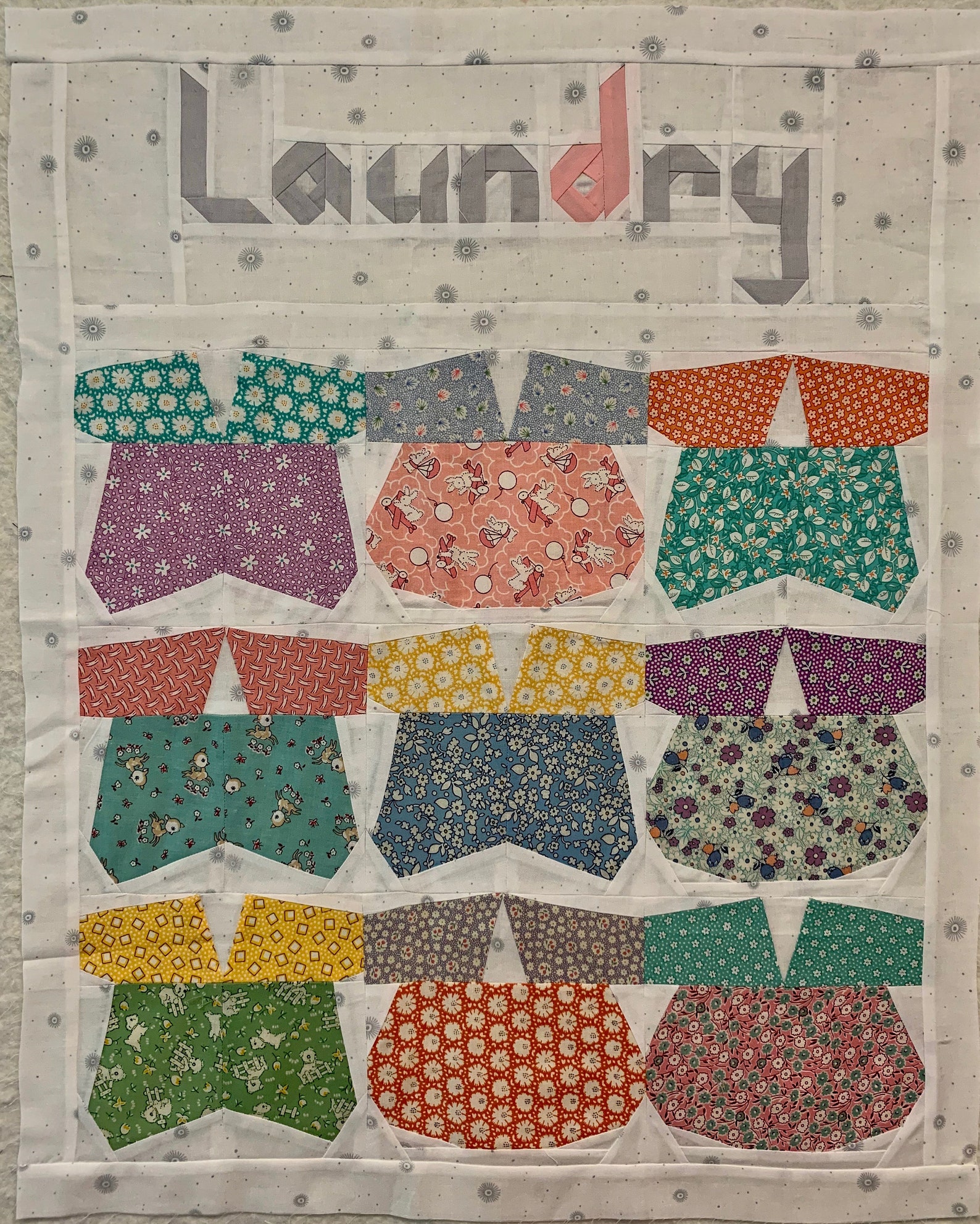 Laundry Quilt Pattern PDF - Paper Pieced - Etsy