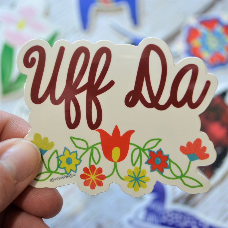 NEW! Ready to Ship - 'uff Da' Vinyl Sticker - 2.5" X 3" - Etsy