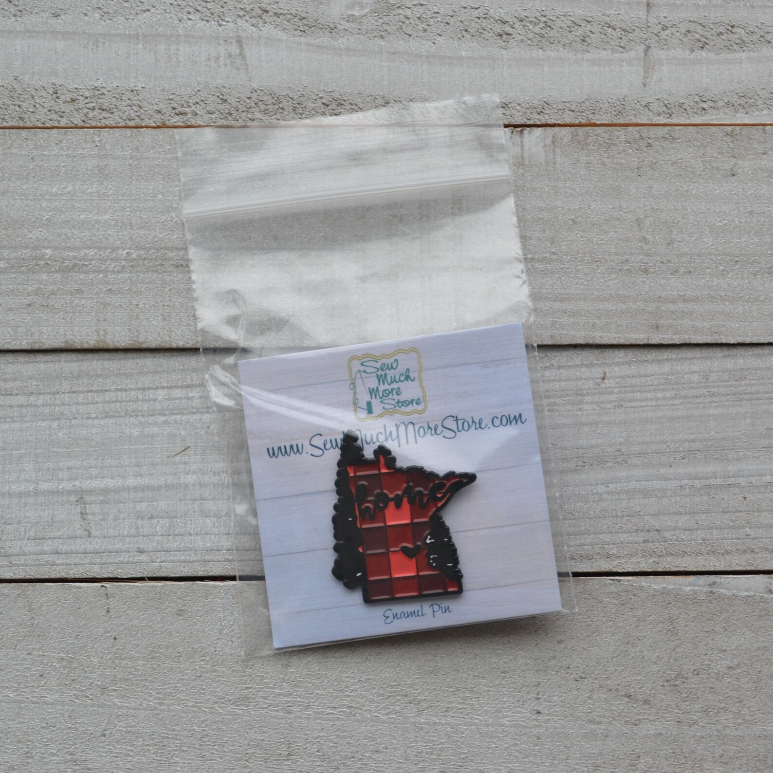 Ready to Ship Minnesota Pin Buffalo Plaid Enamel Pin Cute | Etsy