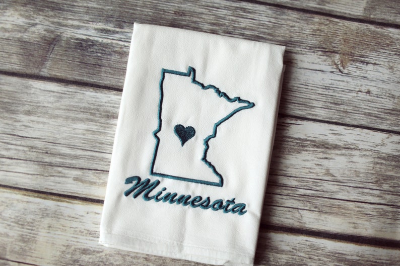 Custom State Dish Towel, Embroidered Tea Towel, State Pride Kitchen ...