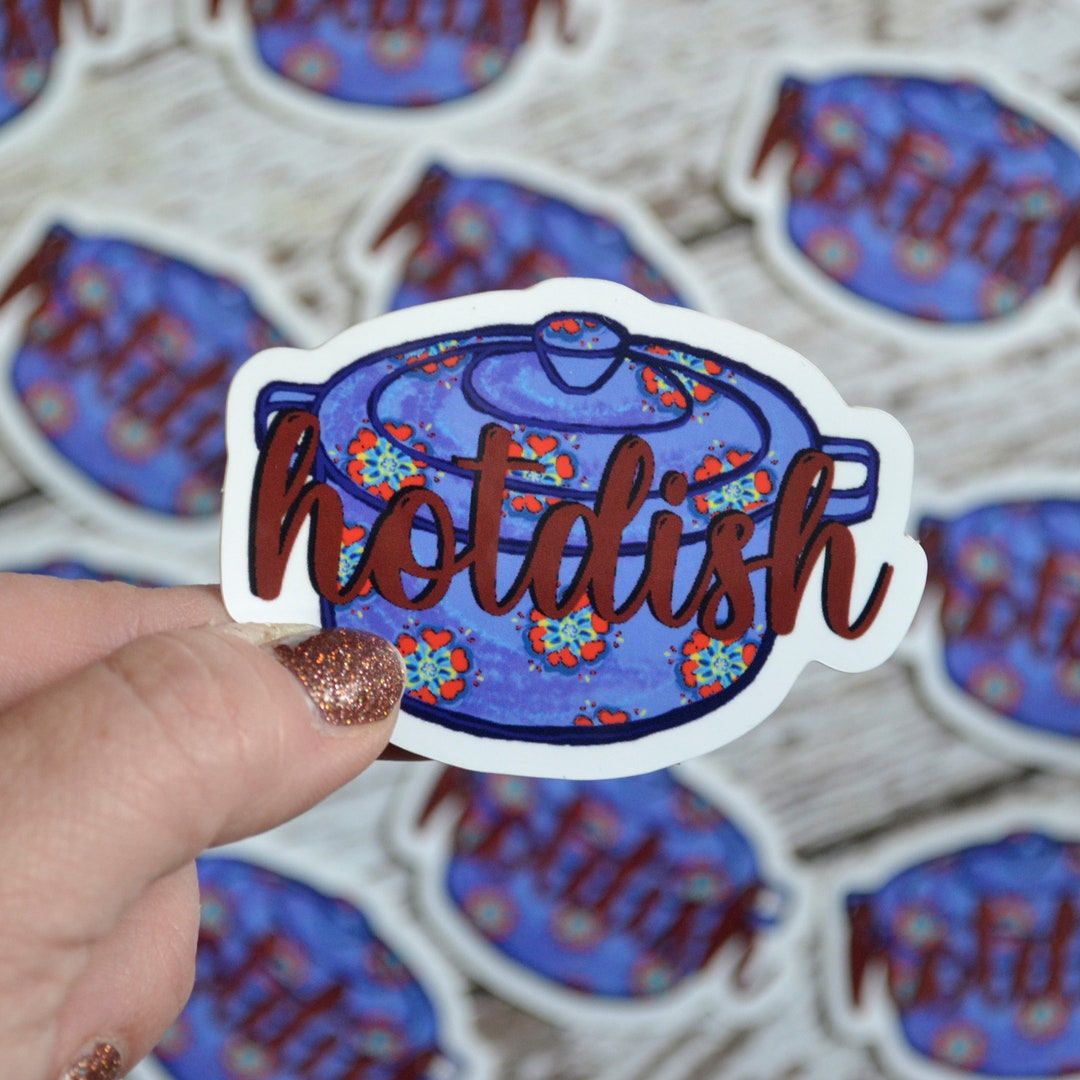 NEW! Ready to Ship - 'hotdish' Vinyl Sticker - 2" X 3" - Etsy