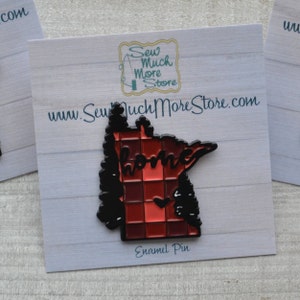 Ready to Ship Minnesota Pin, Buffalo Plaid Enamel Pin, Cute Backpack ...