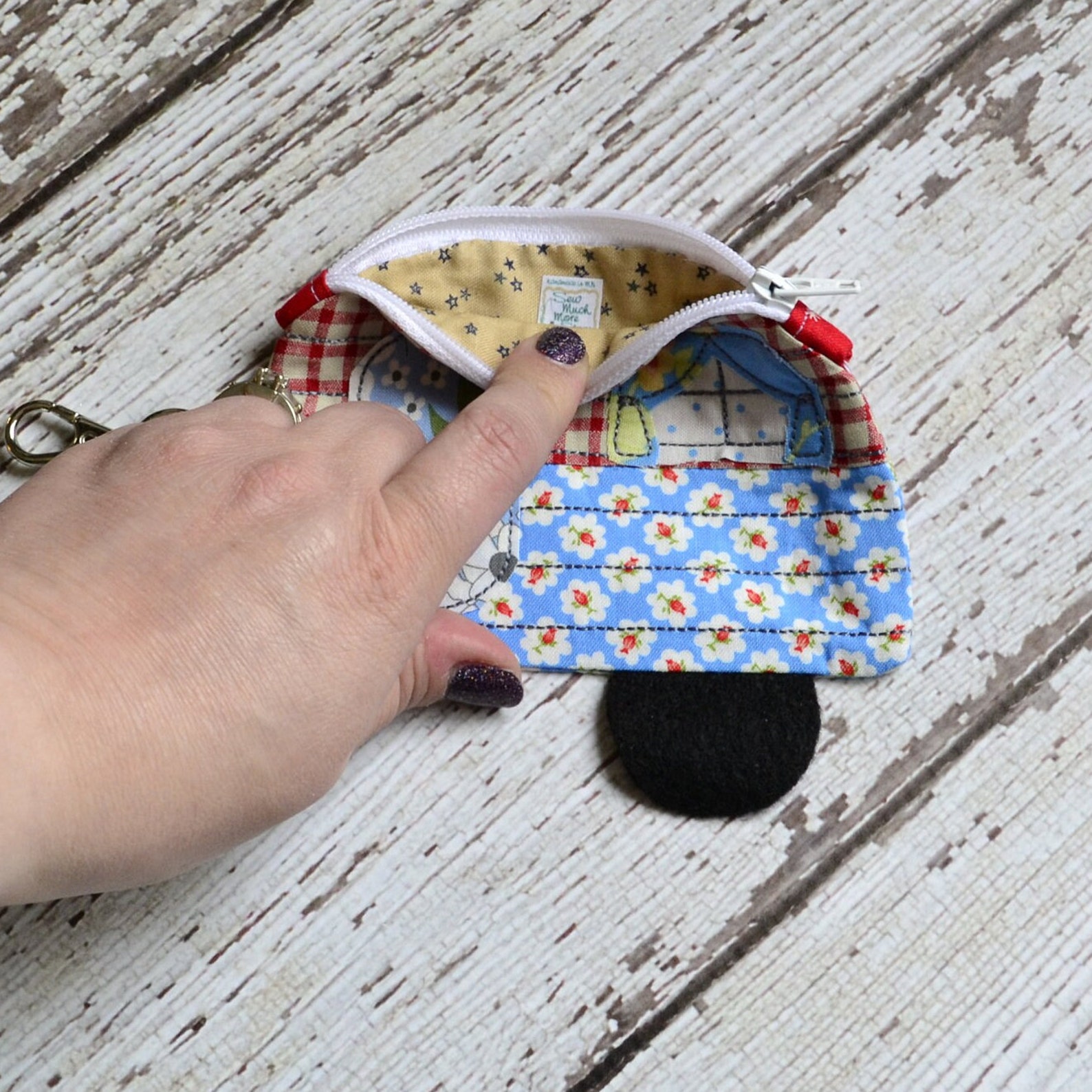Camper Coin Purse, Embroidered, Fully Lined, Lobster Clasp Clip ...