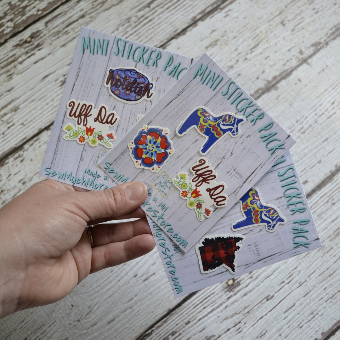 Mini Sticker Pack, Vinyl Stickers, 3 Packs, Mix and Match, Minnesota ...