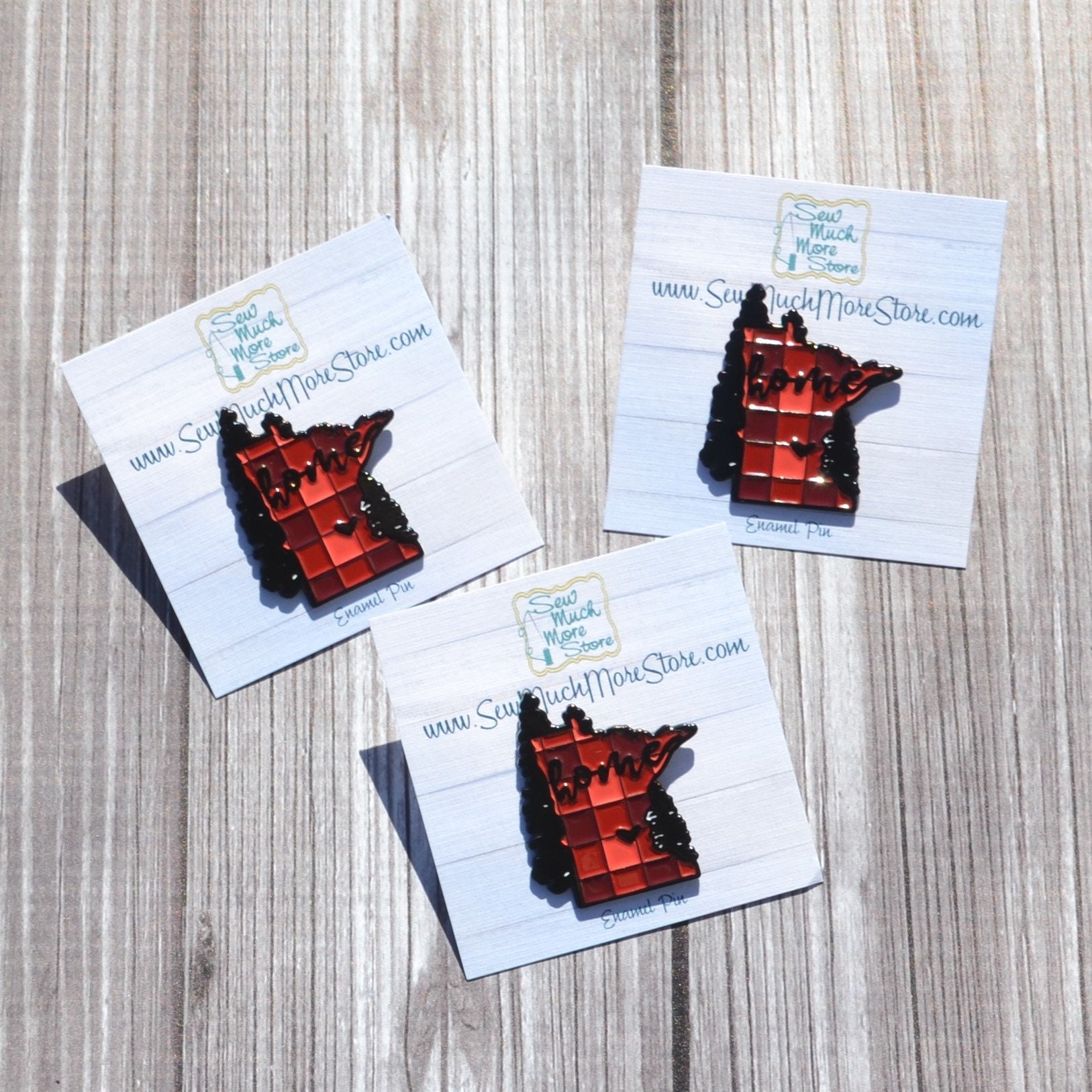 Ready to Ship Minnesota Pin Buffalo Plaid Enamel Pin Cute | Etsy