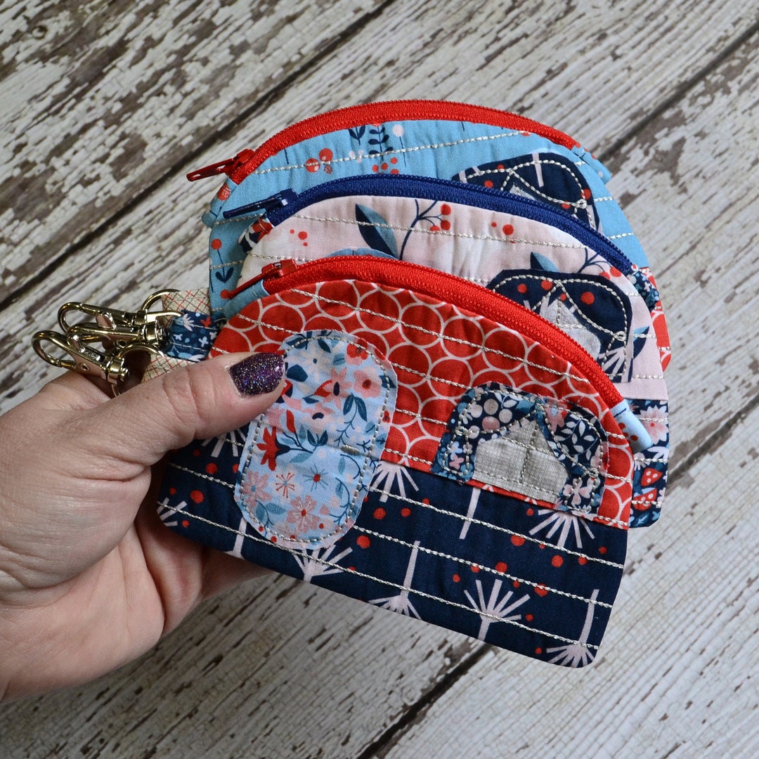Camper Coin Purse, Embroidered, Fully Lined, Lobster Clasp Clip ...