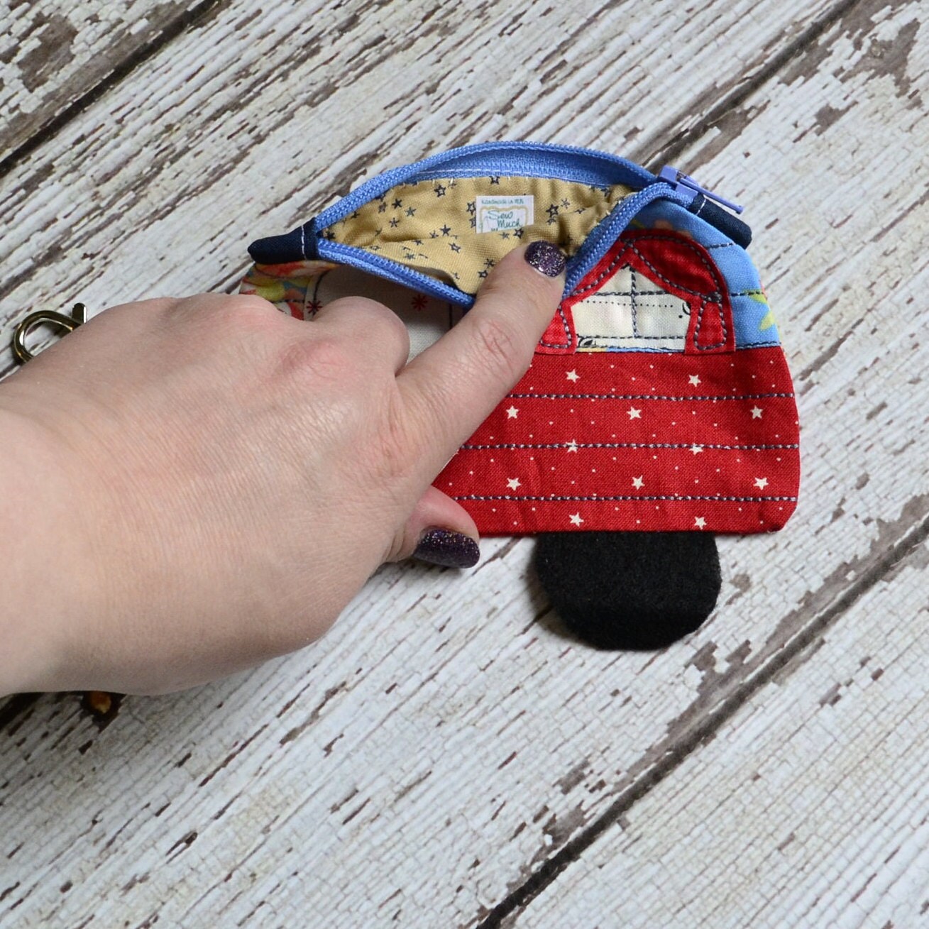 Camper Coin Purse, Embroidered, Fully Lined, Lobster Clasp Clip ...