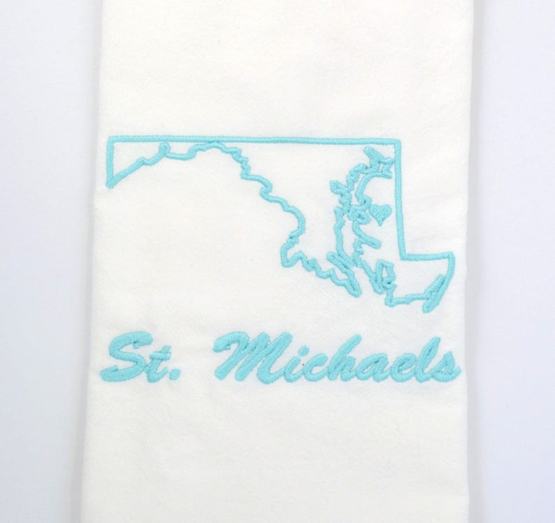 Custom State Dish Towel, Embroidered Tea Towel, State Pride Kitchen ...