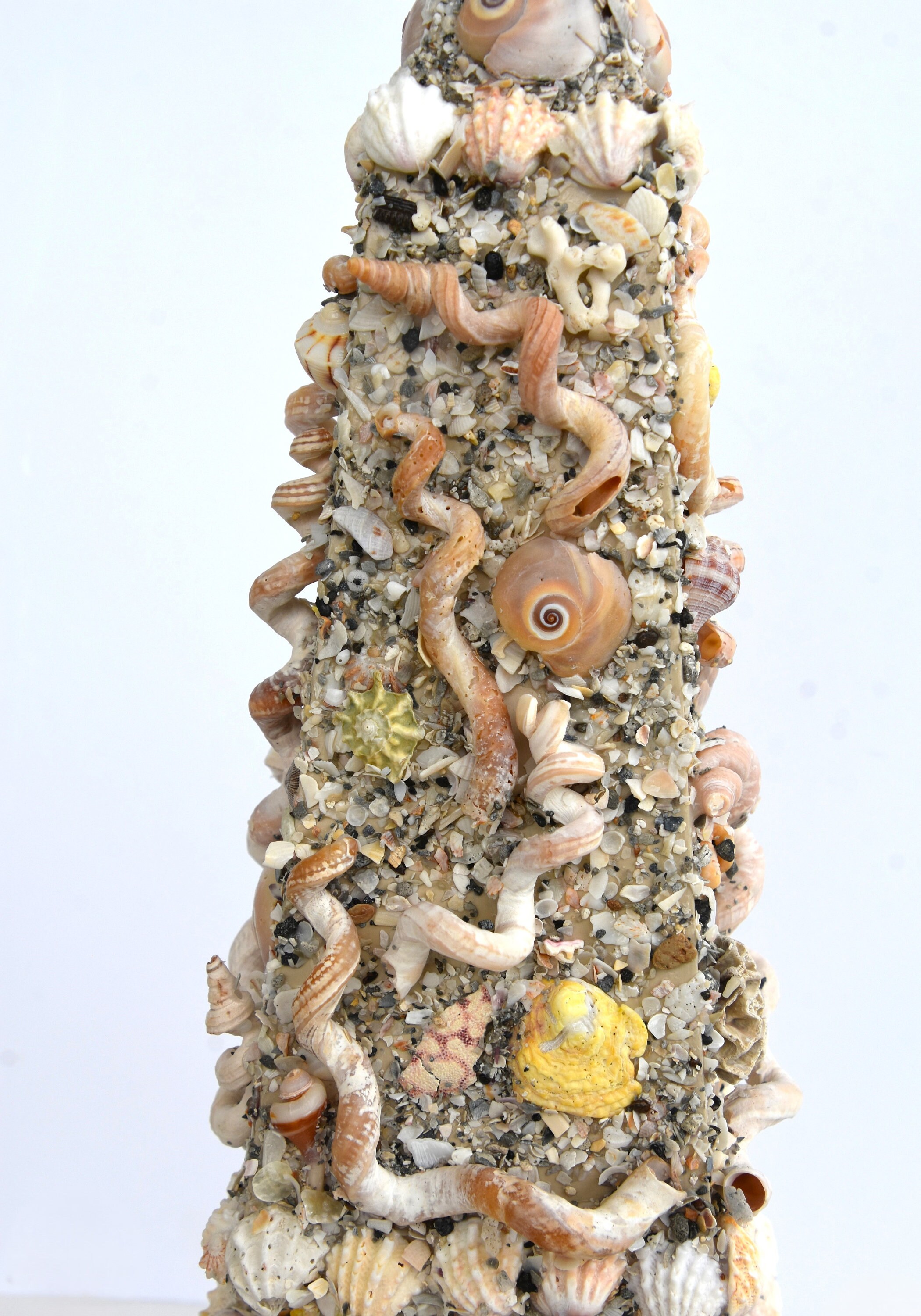 15 1/2" Seashell Encrusted Grotto Style Obelisk - Etsy
