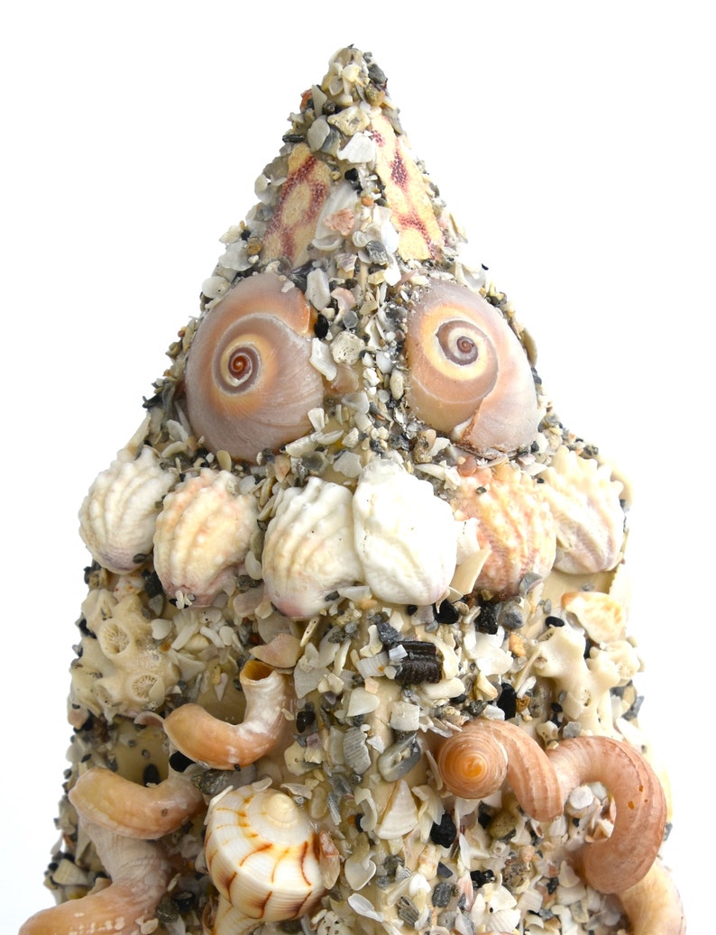 15 1/2" Seashell Encrusted Grotto Style Obelisk - Etsy
