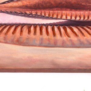Large 24" X 36" Deer Cowrie Seashell Oil Painting - Etsy