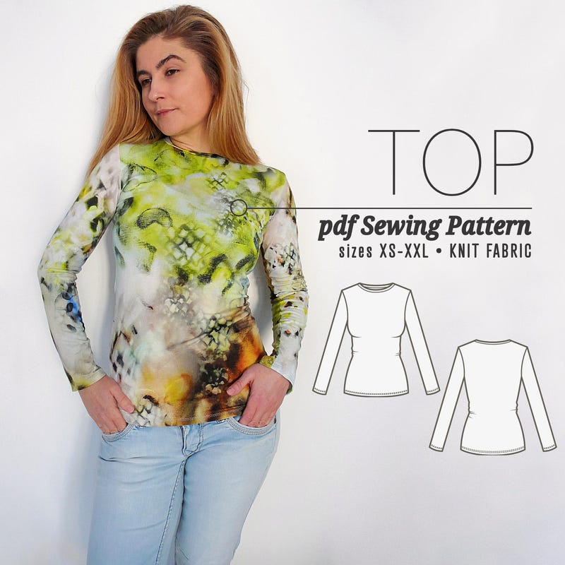 Pullover Top Pattern - Etsy