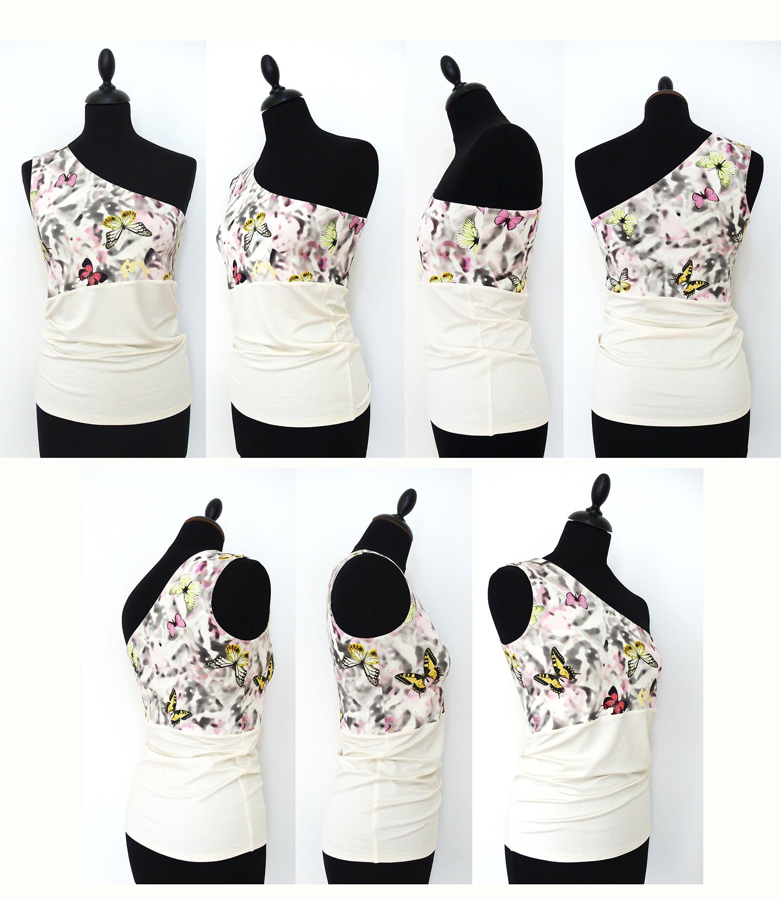One-shoulder Top PDF Sewing Pattern N.30, Sizes XS-XL - Etsy