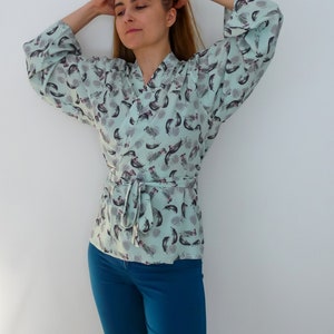 Wrap Blouse PDF Sewing Pattern | Sizes 36-54 | Includes Sewing ...