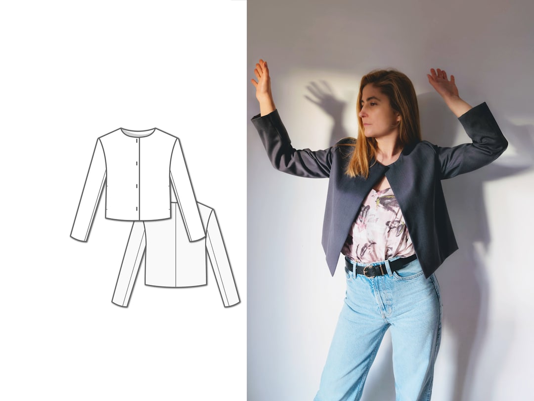 Patrón de costura PDF Blazer Mujer N.103 - Etsy México