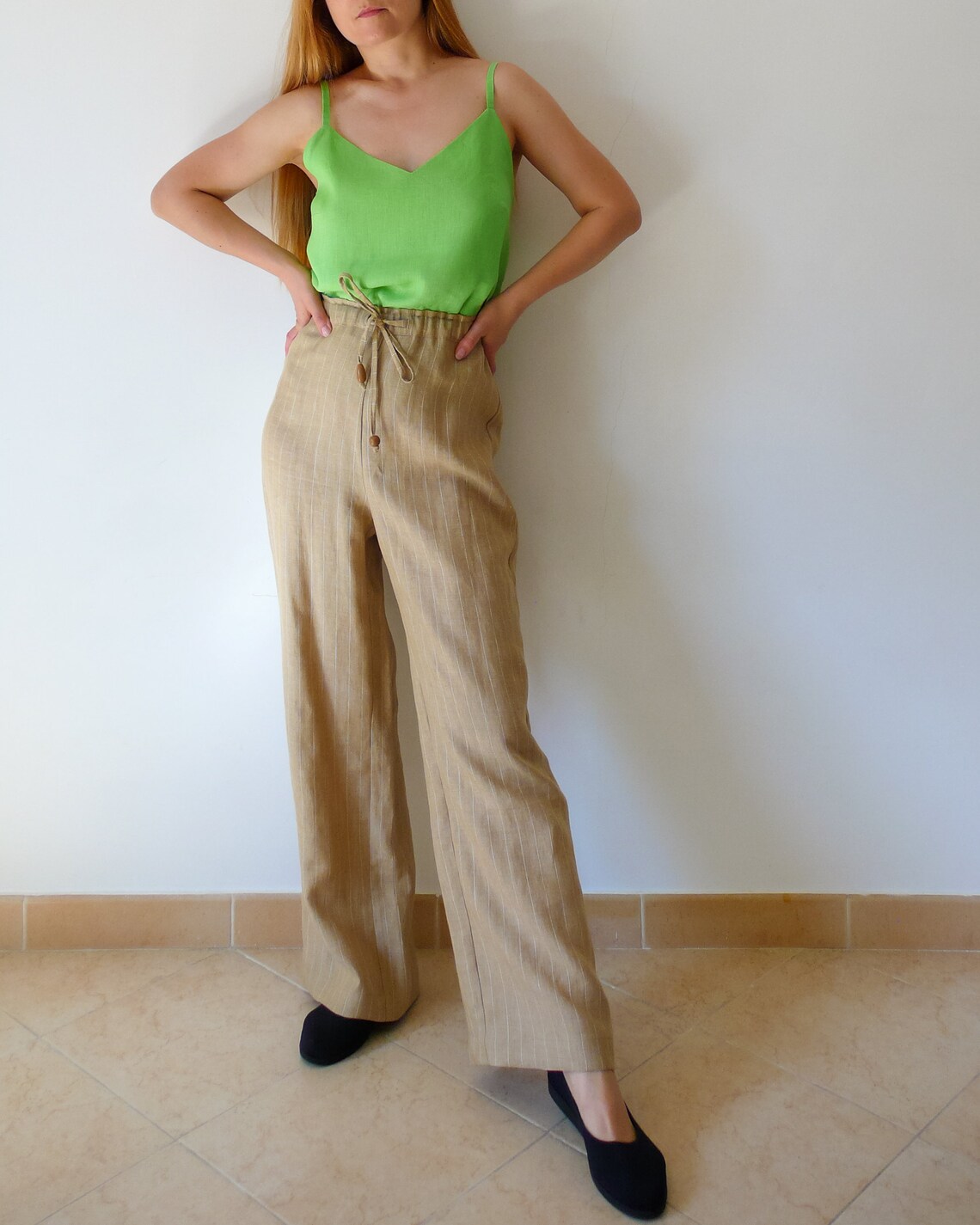 Wide Leg Pants PDF Sewing Pattern | Beginner Friendly | Drawstring ...