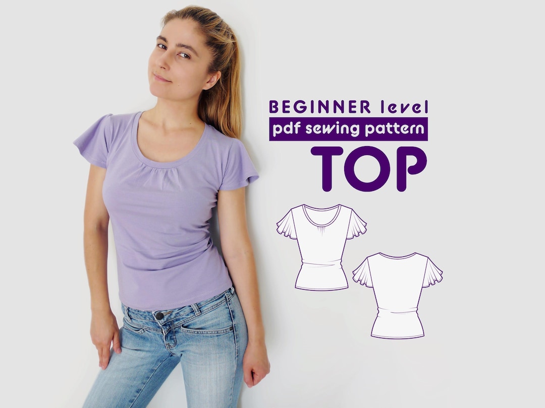 Flouncy Top PDF Sewing Pattern for Women N.8, Sizes XS-XXL - Etsy