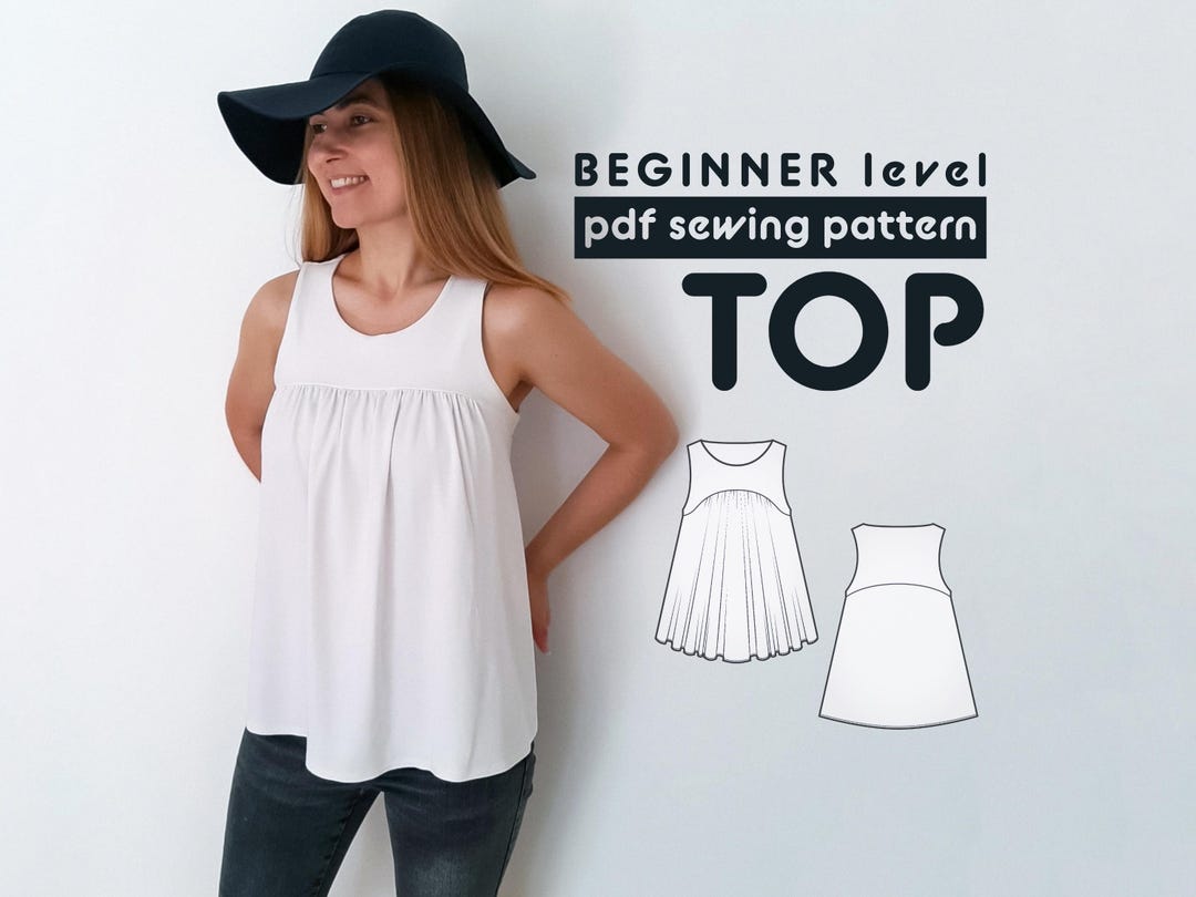 Tank Top PDF Sewing Pattern - Beginner Friendly - Sizes XS -5XL ...