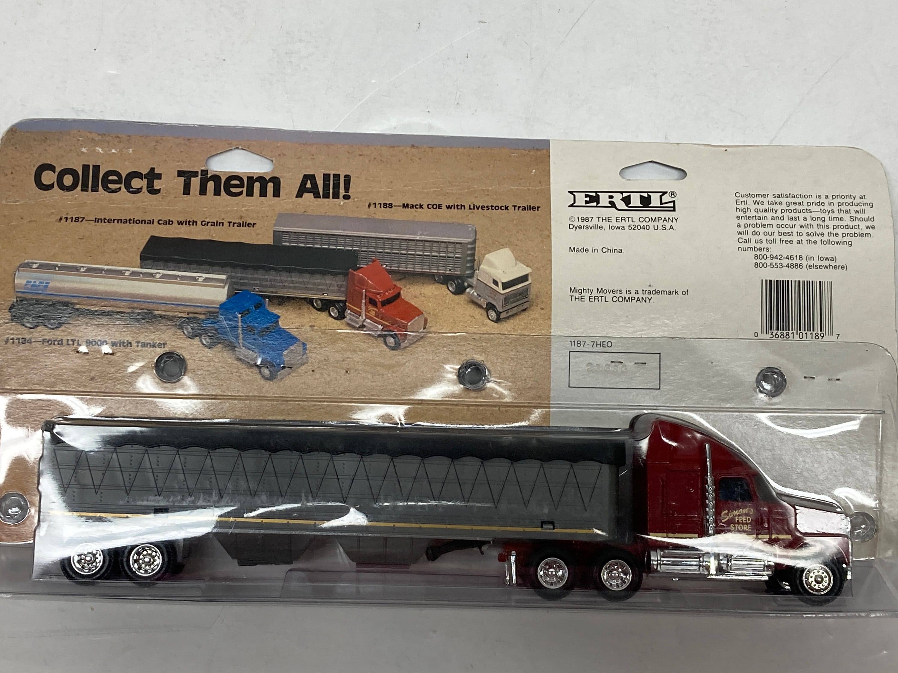 Vintage die cast toy semi truck ERTL Mighty Mover Push & Pull Toys ...
