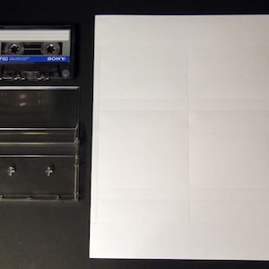 Audio Cassette Inserts Blank Printable Blank J-cards Inkjet Laser - Etsy