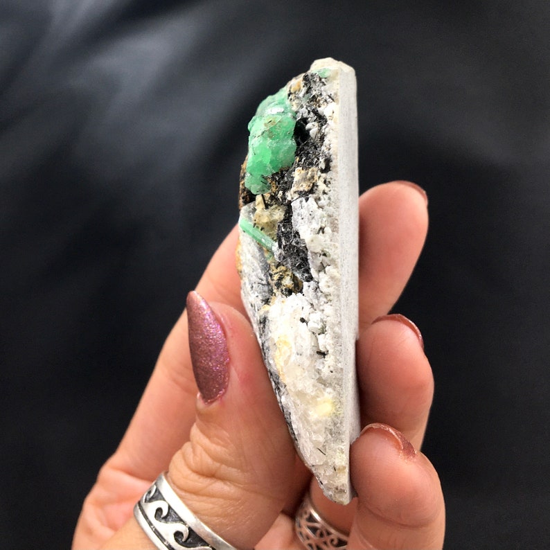 Emerald Schorl Black Tourmaline Green Beryl Quartz Matrix - Etsy