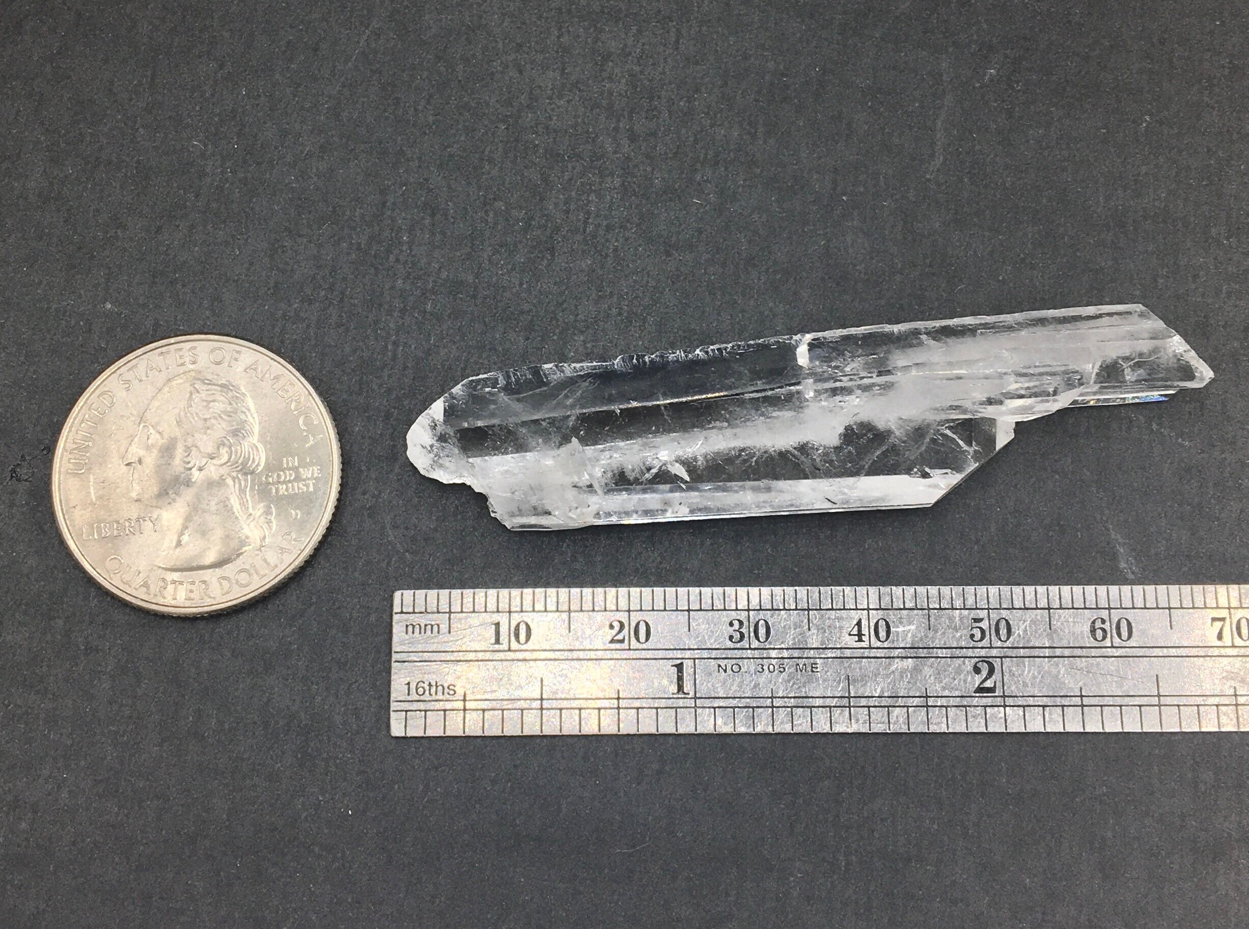 Faden Quartz Tabular Twinning Elestiated Icy Clear Crystal | Etsy