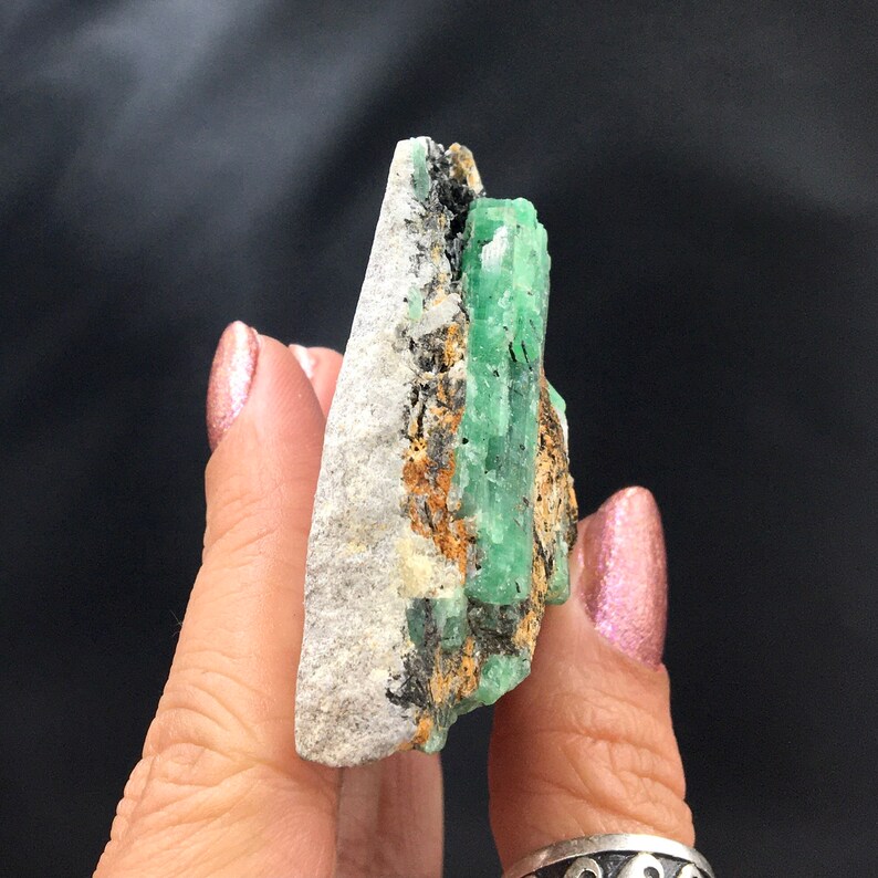 Emerald Schorl Black Tourmaline Green Beryl Quartz Matrix - Etsy