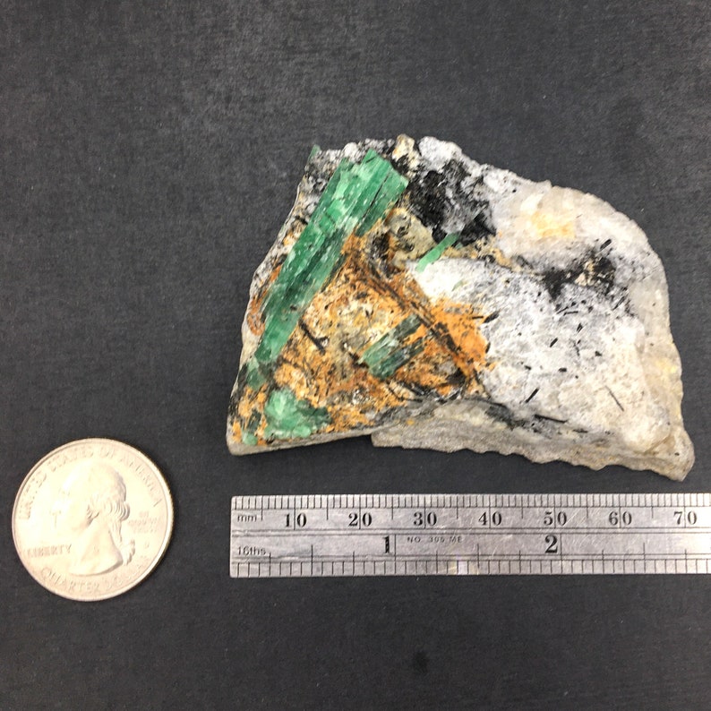 Emerald Schorl Black Tourmaline Green Beryl Quartz Matrix - Etsy