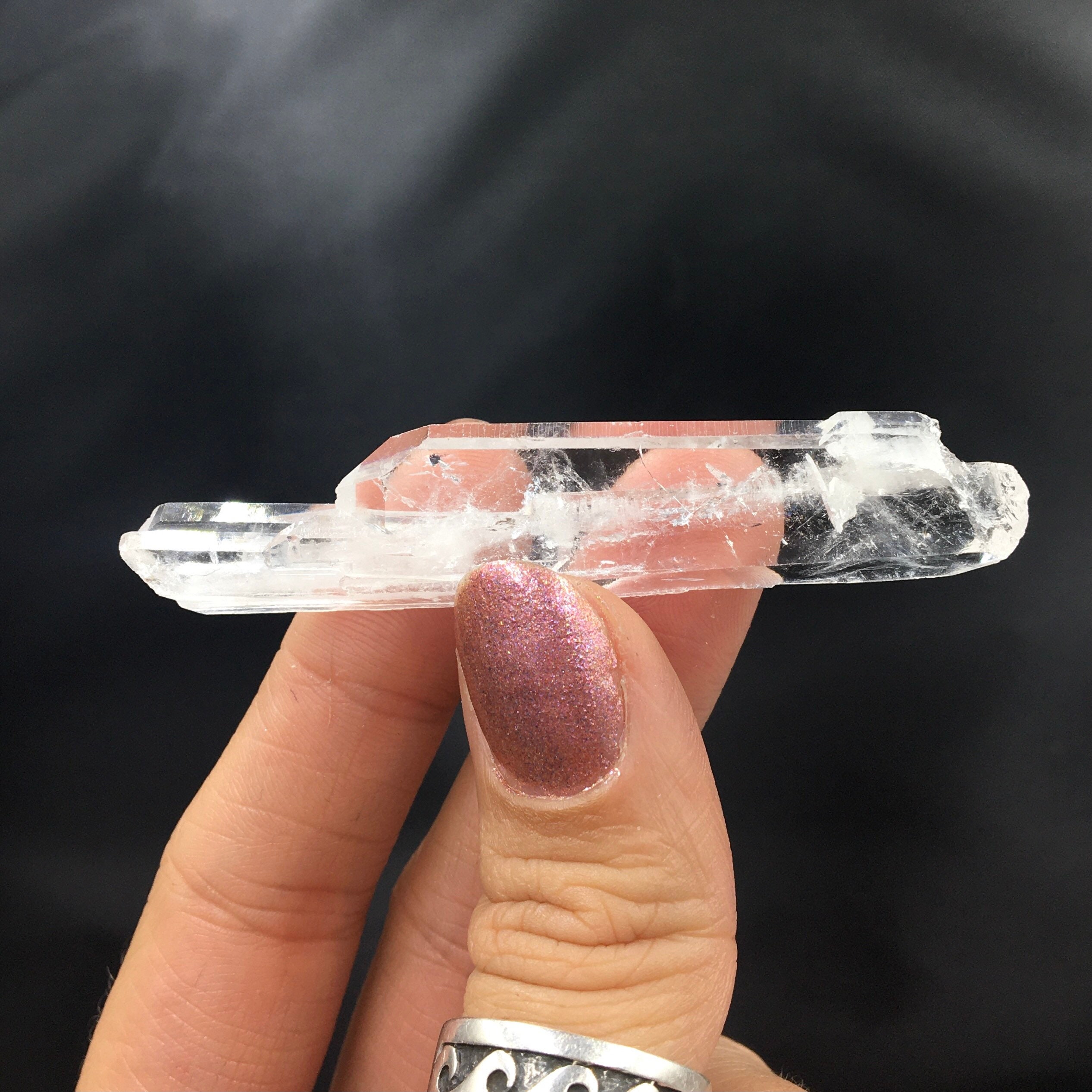 Faden Quartz Tabular Twinning Elestiated Icy Clear Crystal | Etsy