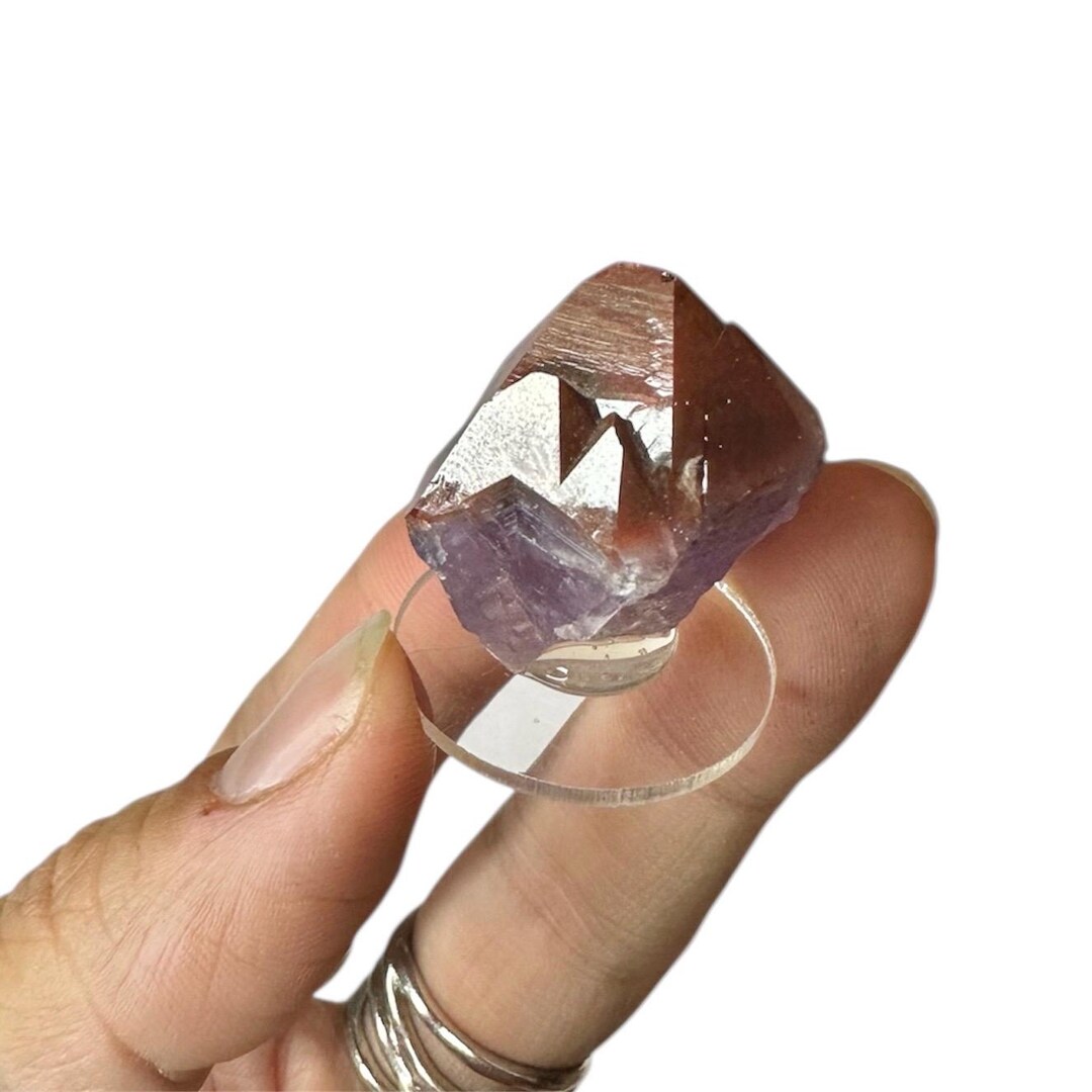 Amethyst Crystal With “red Cap” Hematite—blue Points Mine, Thunder Bay ...
