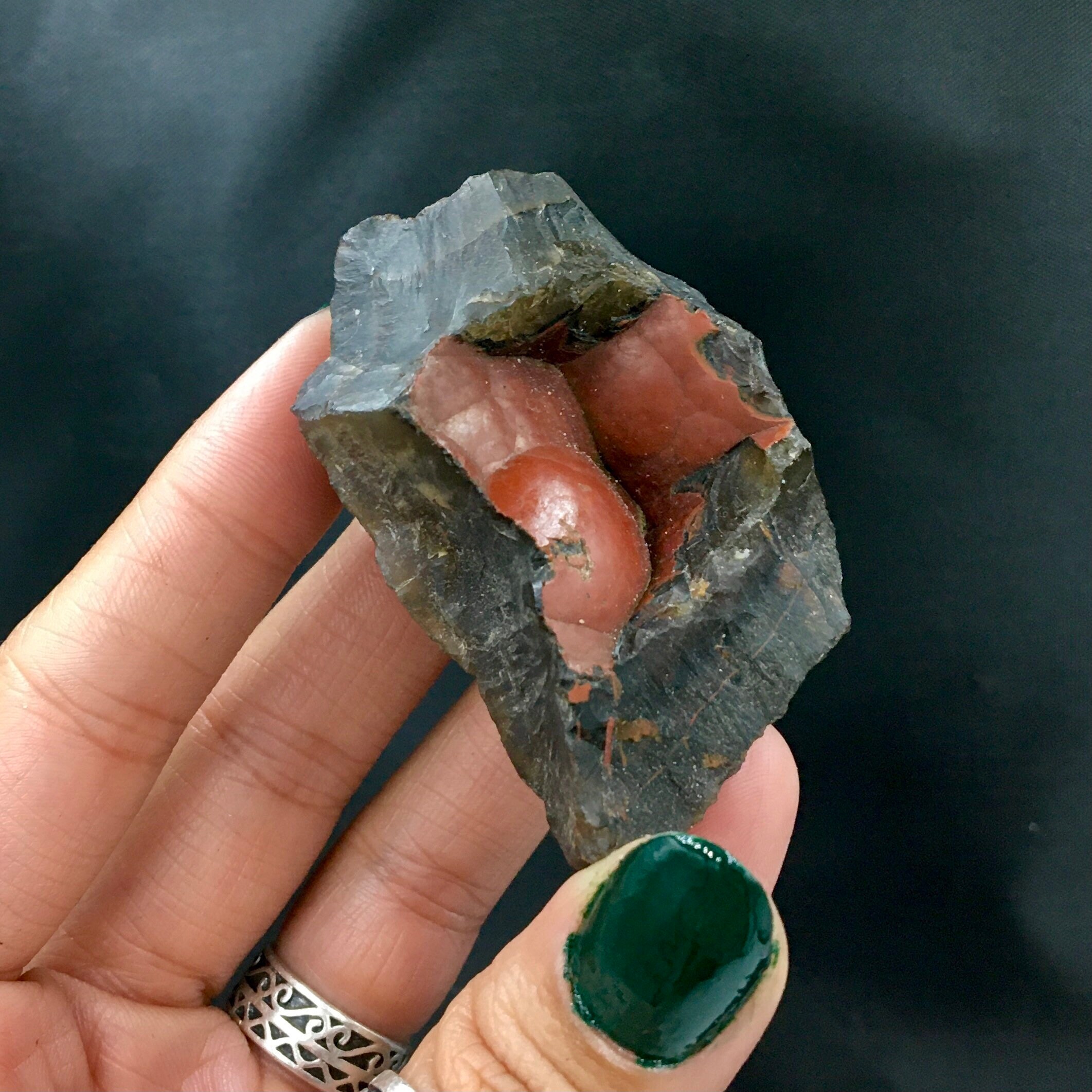 Red Crater Agate UV Hematite Filled Geode Fluorescent | Etsy