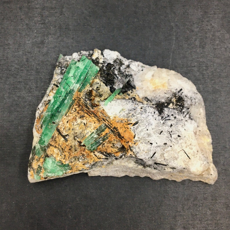 Emerald Schorl Black Tourmaline Green Beryl Quartz Matrix - Etsy