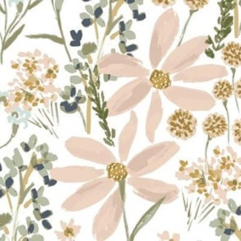 Floral Baby Girl Blanket: Daisy Dreams, Sage Green Minky Crib Blanket ...