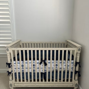 CRIB SHEET in Jeans Denim Hide Minky - Baby Boy Nursery Decor Crib ...