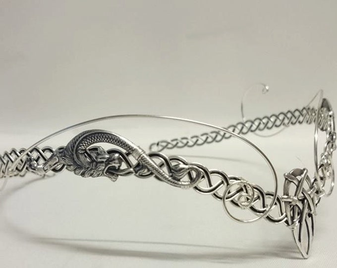 Medieval Elven Pagan Viking Crown Tiara Silver Circlet - Etsy
