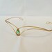 Circlet Bridal Headpiece, Emerald Wedding Tiara, Silver Elven Forehead ...