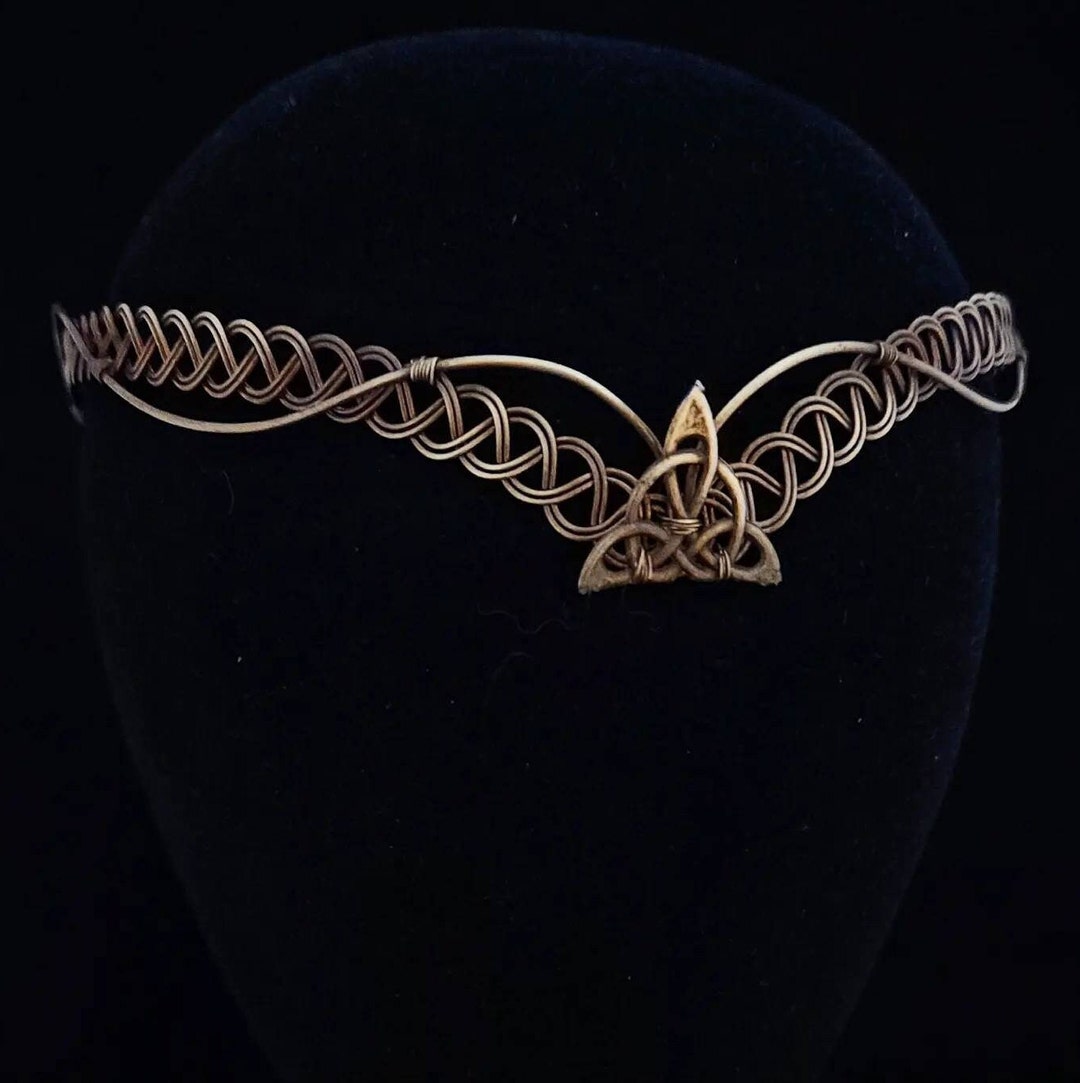 Handmade Brass Circlet, Crown With Triquetra Setting. - Etsy