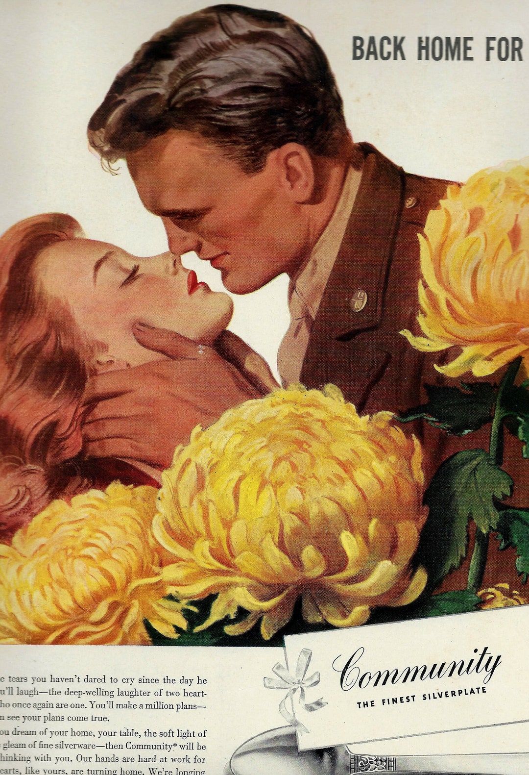 1944 WW2 Era Community Silverware Ad Oneida NY Wedding Gift World War 2 ...