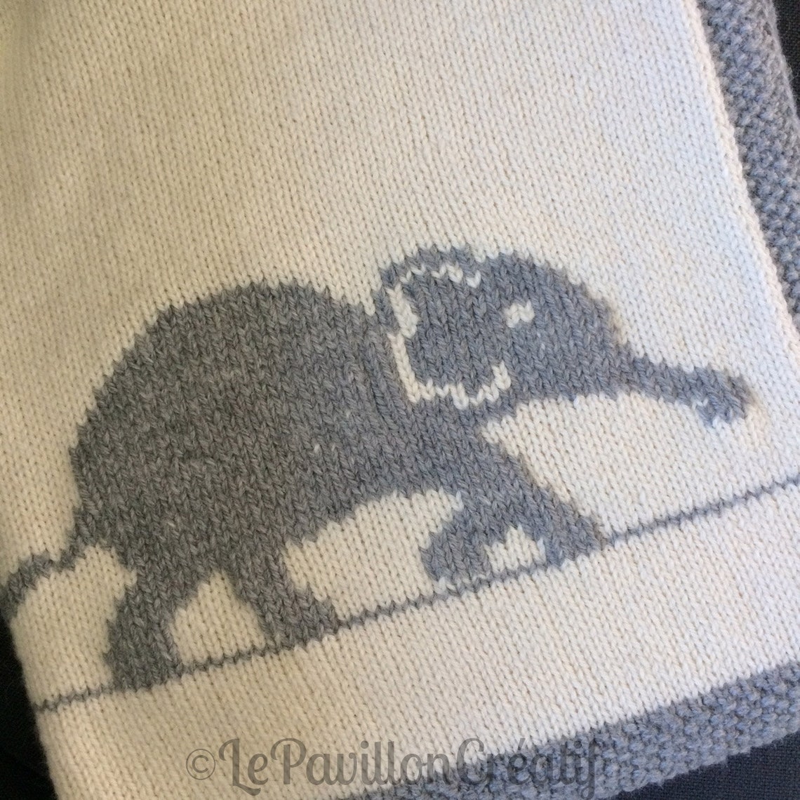 Elephant Pattern, Chart, Elephant Chart, Knit Pattern, Knit Elephant ...